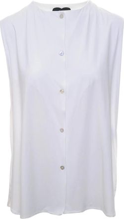 Roberto Ricci Design Rrd, Femme, Tops, Blanc, Taille: 40 FR Oxford Sleeveless Shirt