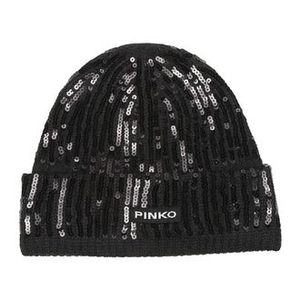 Pinko Pinko, Femme, Accessoires, Noir, Taille: ONE Size Bembusa Beanie