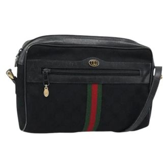 Gucci Sac bandouli&egrave;re en toile GG Pre-owned - Femme - Pre-owned - Noir - Taille: ONE Size