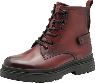 Tamaris Comfort Damen Stiefeletten zum Schn&uuml;ren mit Stretch-Anteil, Rot (Bordeaux), 37 EU
