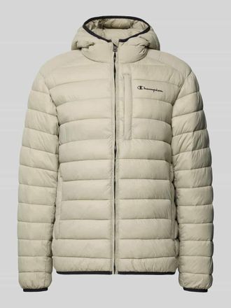 Champion Steppjacke mit Kapuze und Logo