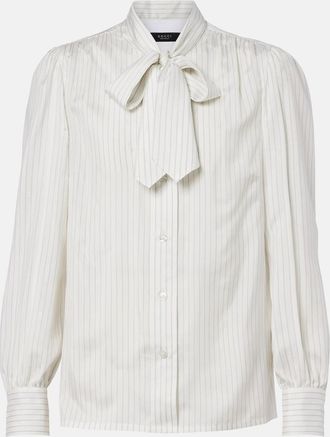 Gucci Chemise en soie &agrave; col lavalli&egrave;re