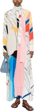 F.R.S. For Restless Sleepers F.r.s For Restless Sleepers, Femme, Robes, Multicolore, Taille: 36 FR Printed Silk Dress