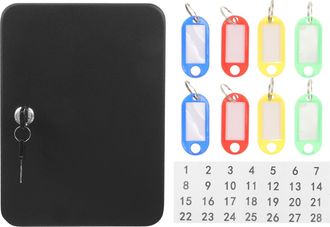 TOPBATHY Wandmontierter Schlüsselaufbewahrungsschrank aus Großer Schlüsselorganizer mit Sicherem Schlüsselmanagement für Büro Zuhause und Immobilienverwaltung 