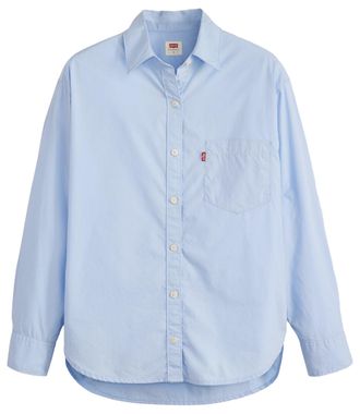 Levi's Womens Harlie New BF Shirt, Serenity Blue, X-Small