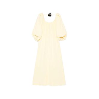 Stine Goya Gathered Puff-sleeve Maxi Dress