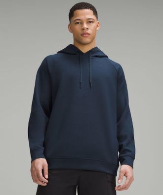 lululemon Pull &agrave; capuche coupe classique Smooth Spacer pour Hommes - Bleu - Taille 2XL