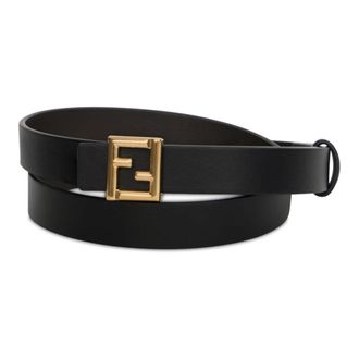 Fendi FF Wendbarer Lederg&uuml;rtel - - Accessories - Damen - Schwarzk - 85 CM