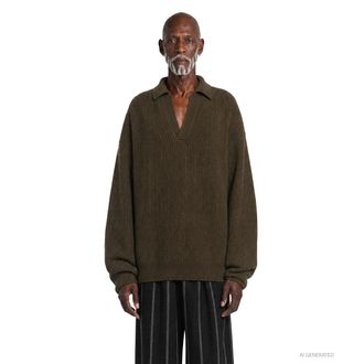 Uma Wang Long Sleeve Polo