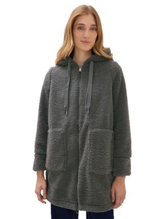 Cecil Manteau en peluche pour femme avec capuche, Olive pastel, XXL