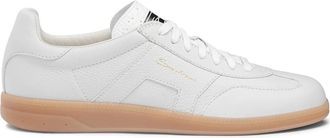 Santoni Low-Top Sneaker - Mens leather sneaker - Gr. UK_9_5 - in Wei&szlig; - f&uuml;r Damen