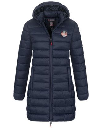 Geographical Norway Steppjacke Damen Herbst Winter Jacke Steppjacke Parka Lange Steppmantel Outdoor