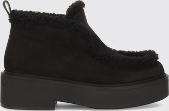 Gianvito Rossi Wildleder-Stiefeletten mit Shearling-Futter und Plateau-Sohle