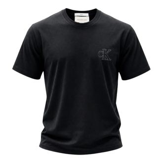 Calvin Klein Jeans T-shirt d&eacute;contract&eacute; &agrave; logo emboss&eacute; - Homme - Tops - Noir - Taille: S