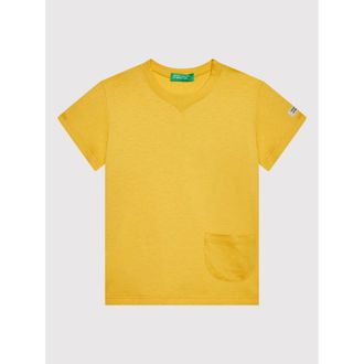 Benetton United Colors Of Benetton T-Shirt 3I1XG100M Gelb Regular Fit