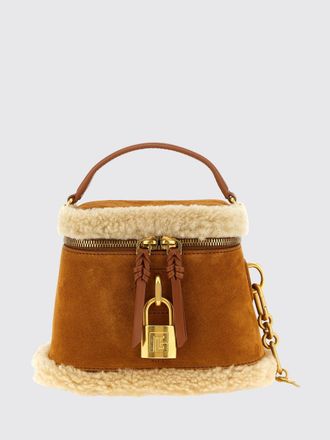 Balmain Mini sac Pulse Vanity en peau de mouton et cuir su&eacute;d&eacute;