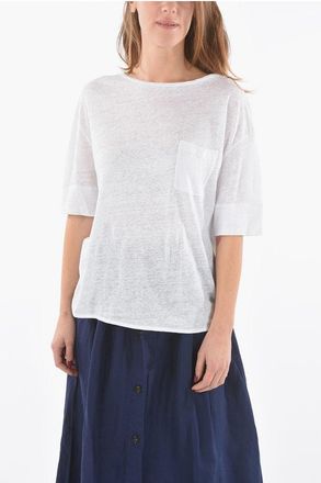 Woolrich Linen Crewneck T-Shirt SLUB with Pocket size Xs