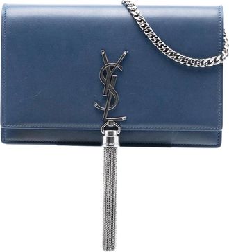Saint Laurent Pre-owned Chain Detail Wallet - Femme - Pre-owned - Bleu - Taille: ONE Size