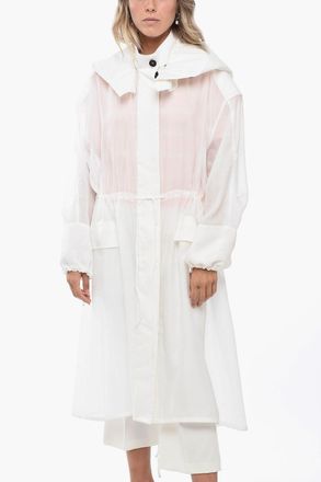 Ferragamo Trenchcoat aus Chiffon in Seidenmischqualit&auml;t mit abnehmbarer Kapuze Salvatore Ferragamo