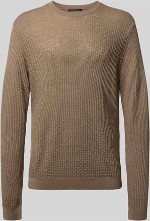 Emporio Armani Strickpullover mit gerippten Abschlüssen