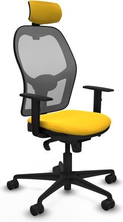 Piqueras y Crespo Jorquera Stuhl mit 1D-Armlehnen, h&ouml;henverstellbarer Lendenwirbelst&uuml;tze und h&ouml;henverstellbarem Kopfteil und Neigungsverstellung. Ausgestattet mit 5 Pos