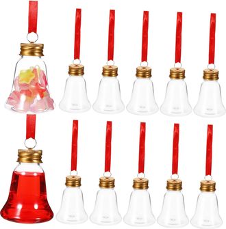 Cabilock 12 Durchsichtige Kunststoffornamente Zum Befüllen Weihnachtskugeln Glockenform Langlebig Und Leicht Christbaumschmuck Für Festliche Deko Und Bastelarb