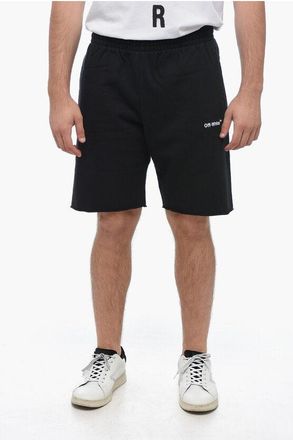 Off-white Brushed Cotton Jogger Shorts With Embroidered Logo size Xxl