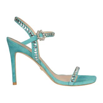 Stuart Weitzman Capri Gemcut High Heel Sandalen - - Shoes - Damen - Gr&uuml;n - 36 1/2 EU