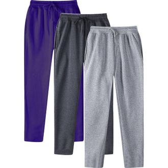 Generic Hose Herren Baggy - Herren Hose Casual Track Bundschn&uuml;rung mit Tasche f&uuml;r Workout Freizeit 3St&uuml;cke