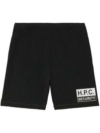 Heron Preston short de sport Security en coton - Noir