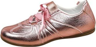 Generic Chaussures &agrave; lacets confortables et &eacute;l&eacute;gantes pour femme - Couleur unie - Bout rond - Style d&eacute;contract&eacute; - Respirantes - Coupe large - Convient pour le