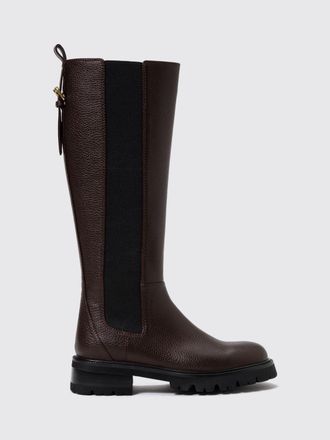 Twinset Bottes Chelsea hautes en similicuir grain&eacute; avec semelle crant&eacute;e