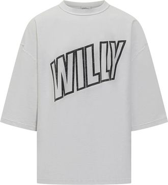 Willy Chavarria Homme, Tops, Blanc, Taille: S Cotton T-Shirt
