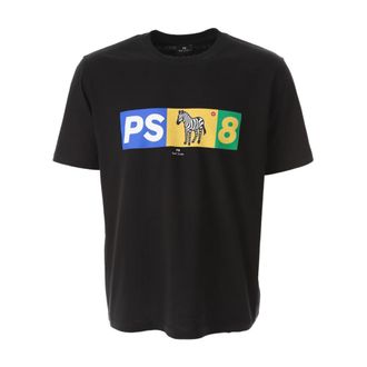 Paul Smith Schwarzes T-Shirt mit Grafikprint - - Tops - Herren - Schwarzk - 2XL