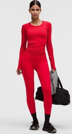 lululemon Legging Wunder Train taille haute pour Femmes - 64 cm - Rouge - Taille 10