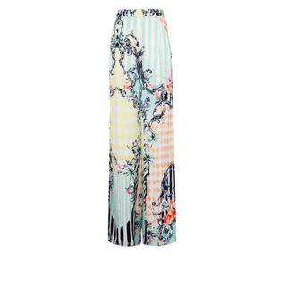 Balmain Femme, Pantalons, Multicolore, Taille: 34 FR Pantalon Palazzo imprim&eacute; Baroque