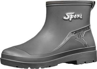 Generic Bottes de pluie pour homme, légères, antidérapantes, en caoutchouc, légères, pratiques, pieds nus, pour la pluie, la boue, gris, 38 EU