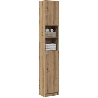 vidaXL Armoire de salle de bain ch&ecirc;ne artisanal 32x25,5x190 cm - Vidaxl