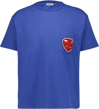 Bode Homme, Tops, Bleu, Taille: L Vintage Crest Tee Bleu Coton