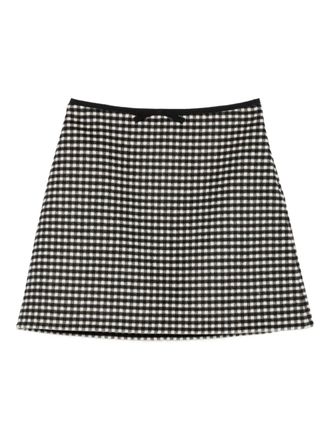 Valentino Garavani minijupe à carreaux vichy - Noir