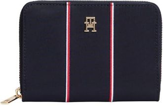Tommy Hilfiger Th Icon Med Za Nylon Aw0aw17953, Portefeuille zippé Femme, Blue (Blue Corp), Taille Unique