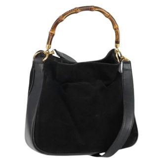 Gucci Sac &agrave; main vintage en daim Pre-owned - Femme - Pre-owned - Noir - Taille: ONE Size