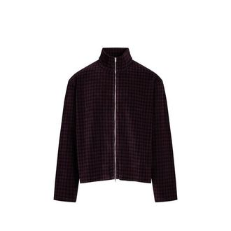 Our Legacy Cardigan &agrave; carreaux en coton m&eacute;lang&eacute;