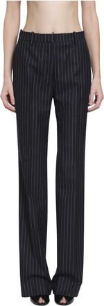 Tom Ford Cordierte Kreidestreifen-Wollhose im Boyfriend-Stil - - Trousers - Damen - Blau - 2XS