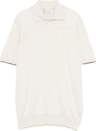 Brunello Cucinelli Homme, Tops, Blanc, Taille: 3XL Polo Chemises