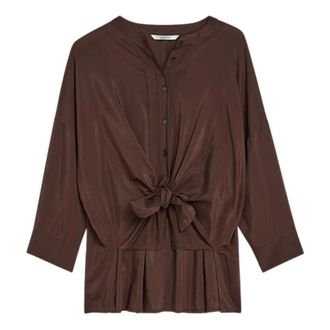 Summum Femme, Blouses et Chemises, Brun, Taille: 40 FR Blouse Viscose Cotton