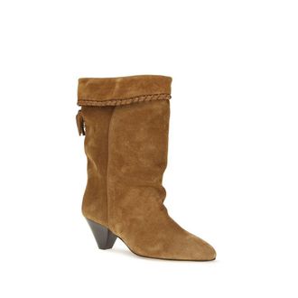 Isabel Marant Womens Brown Calf Leather Bos Taurus Flat Boots