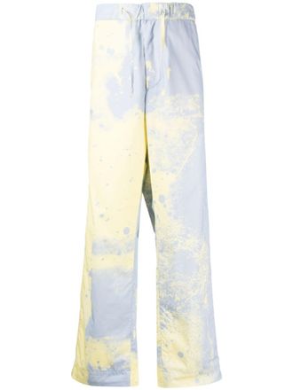 OAMC Gerade Hose mit Spray-Print - Gelb