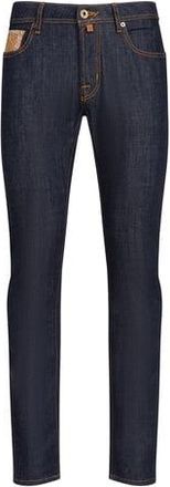 Jacob Cohen Jean droit en coton m&eacute;lang&eacute;