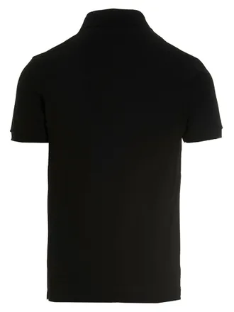 Dolce & Gabbana Mens Black Cotton Polo Shirt